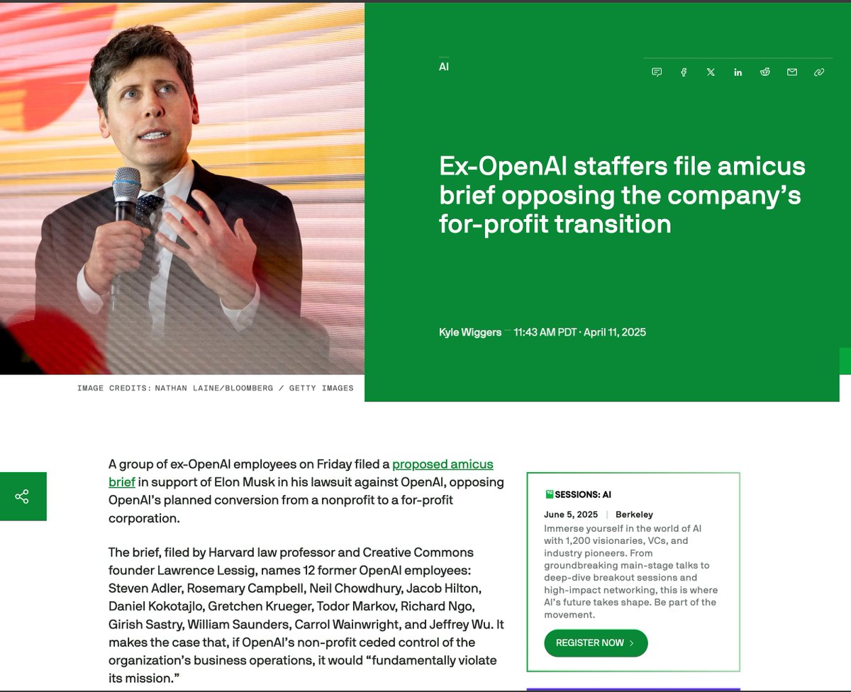 12 Former OpenAI Employees Back Musk's Lawsuit in California Against ...