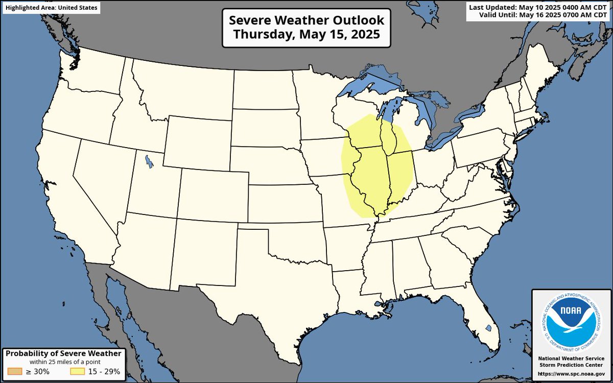 15% Slight Risk of Severe Weather With Tornadoes and Supercells in ...