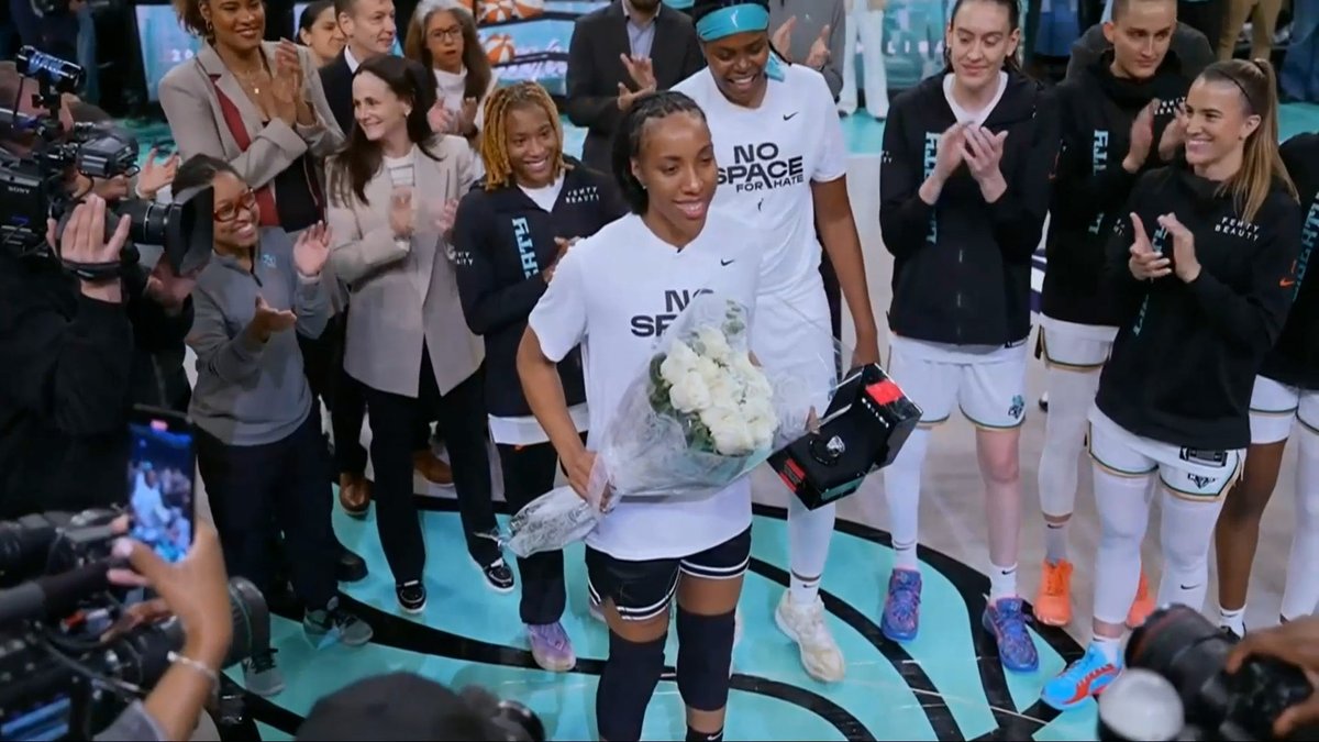 2024 WNBA Champion Kayla Thornton Returns to Barclays Center for Ring ...