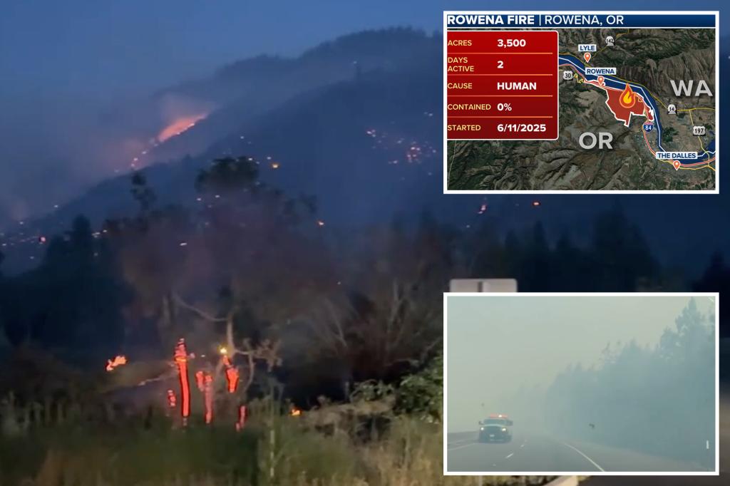 3,500-Acre Oregon Wildfire Closes Interstate 84; Linda Fire in ...