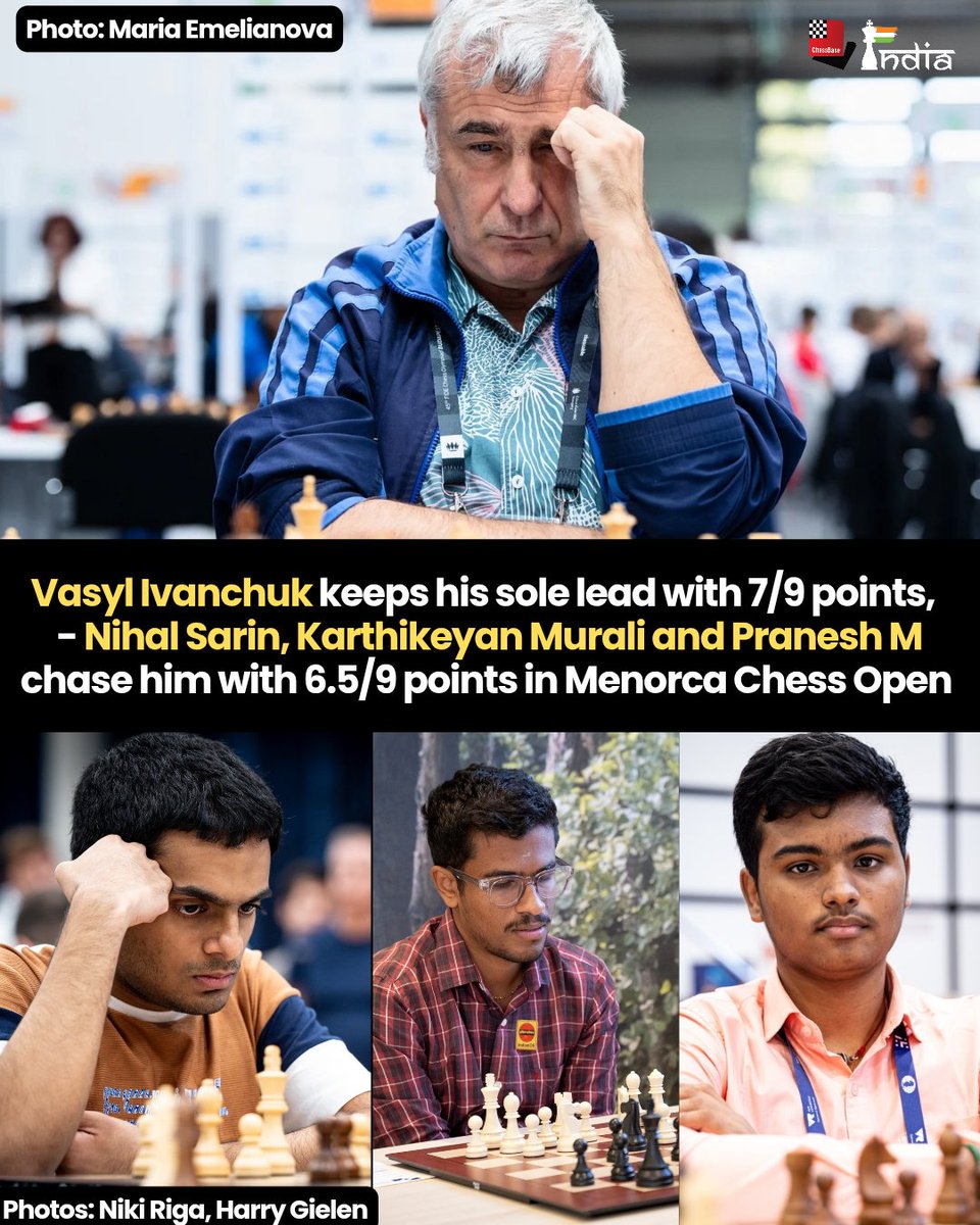 56-Year-Old Vasyl Ivanchuk Leads Menorca Chess Open 2025 With 7/9 ...
