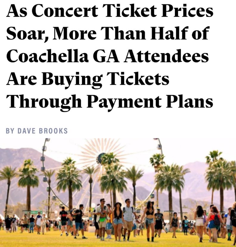 60% of Coachella 2025 Attendees Used Payment Plans; Tickets Start at ...