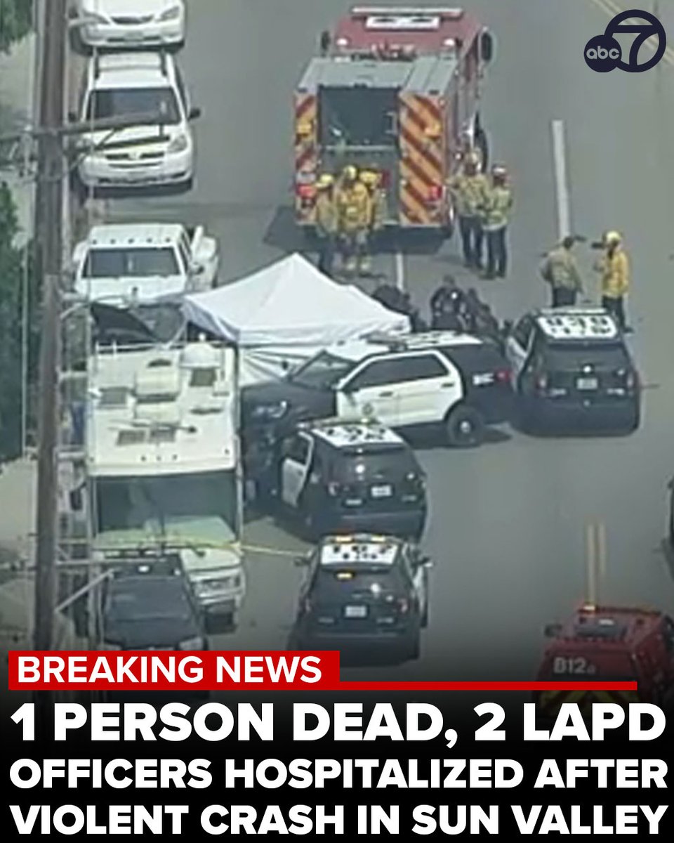 70-Year-Old Dead, Two LAPD Officers Hospitalized in Sun Valley Crash ...