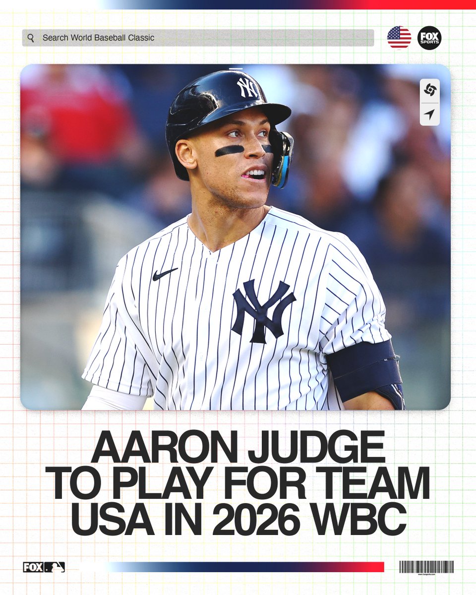 Aaron Judge Named Team USA Captain for 2026 WBC, First Player to Commit ...