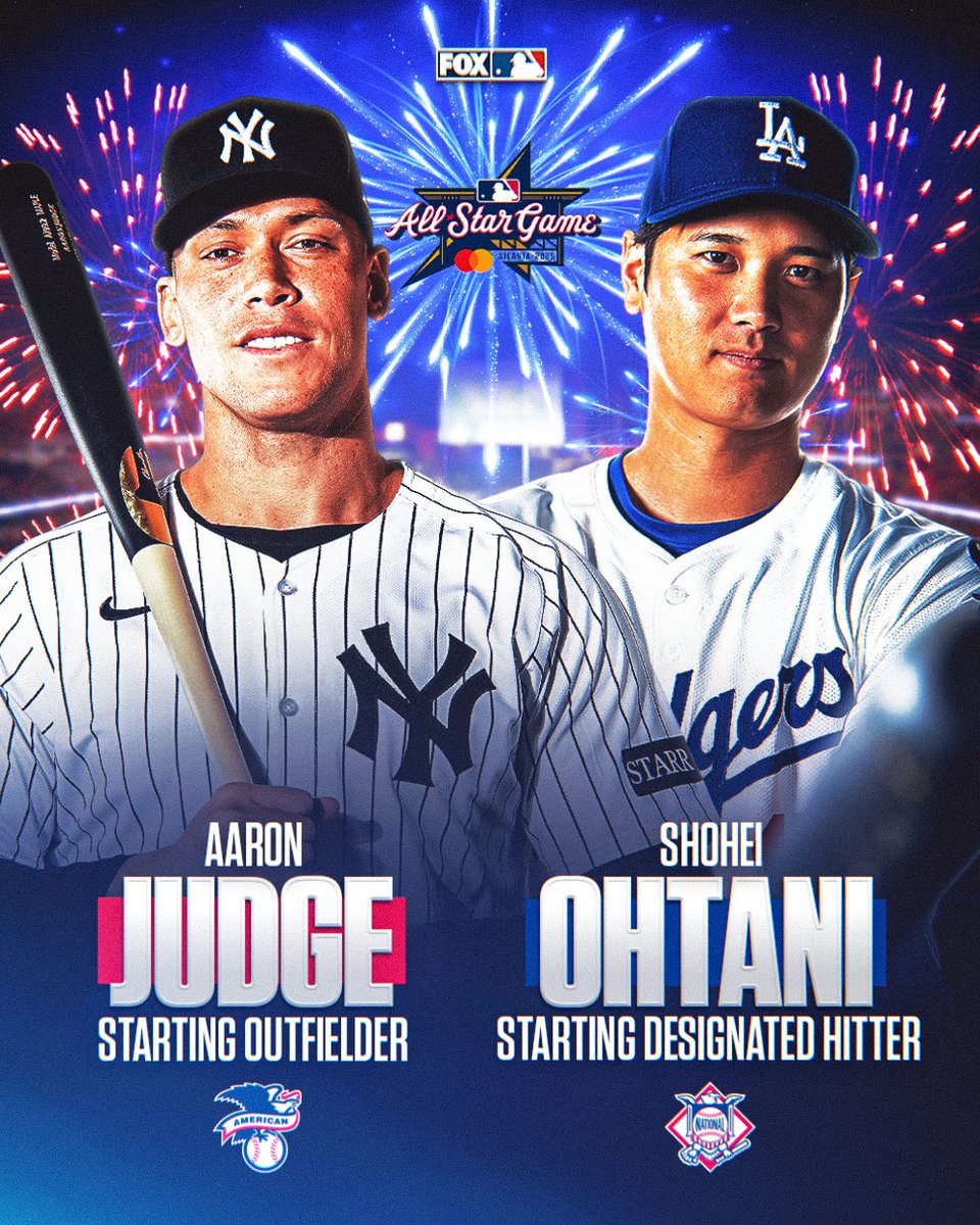 Aaron Judge, Shohei Ohtani Named Starters for July 15 MLB All-Star Game at Atlanta's Truist Park ...