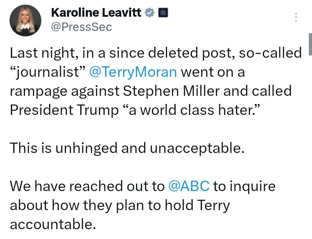 ABC's Terry Moran Faces Backlash for Deleted 'World-Class Hater' Post ...