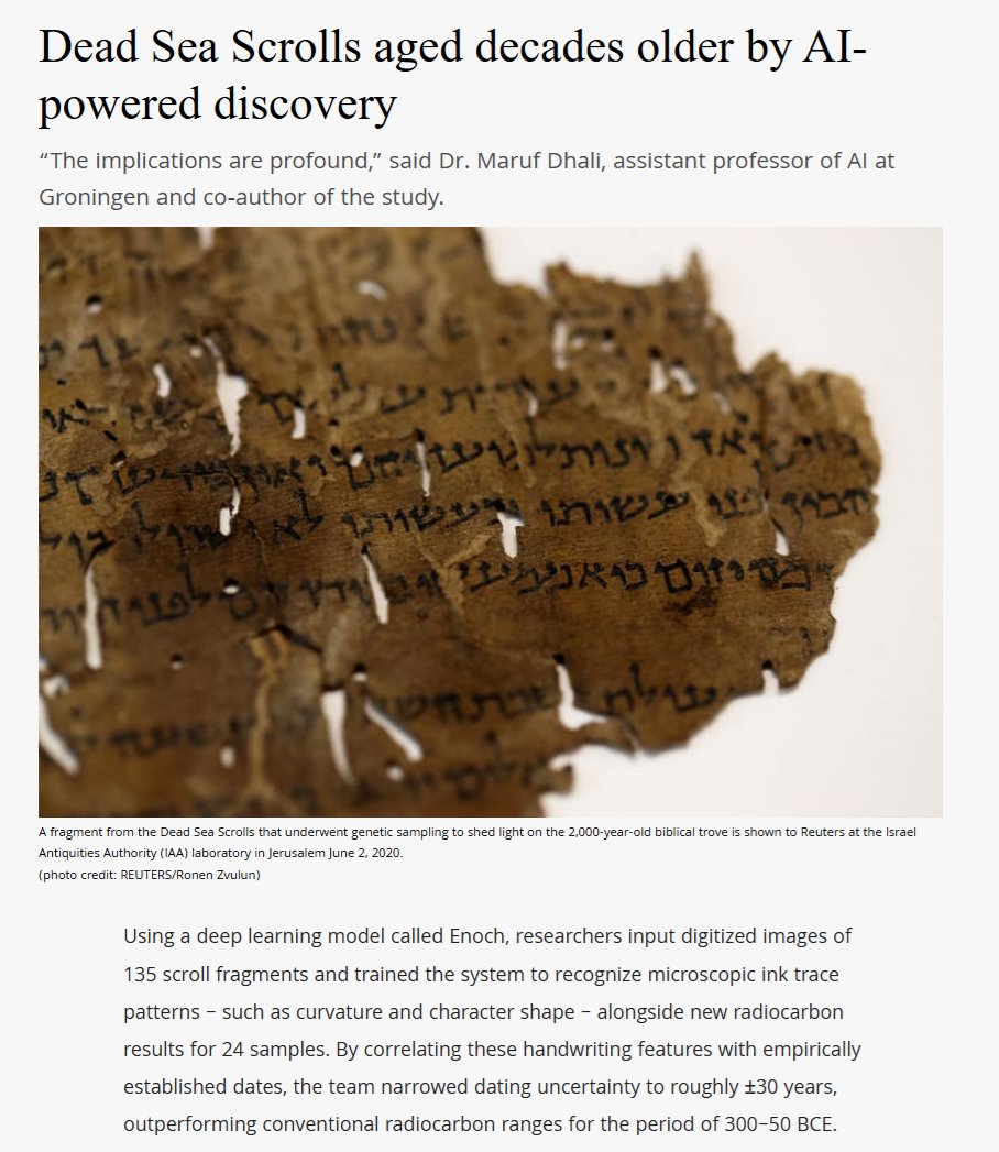 AI Model Enoch from University of Groningen Dates Dead Sea Scrolls ...