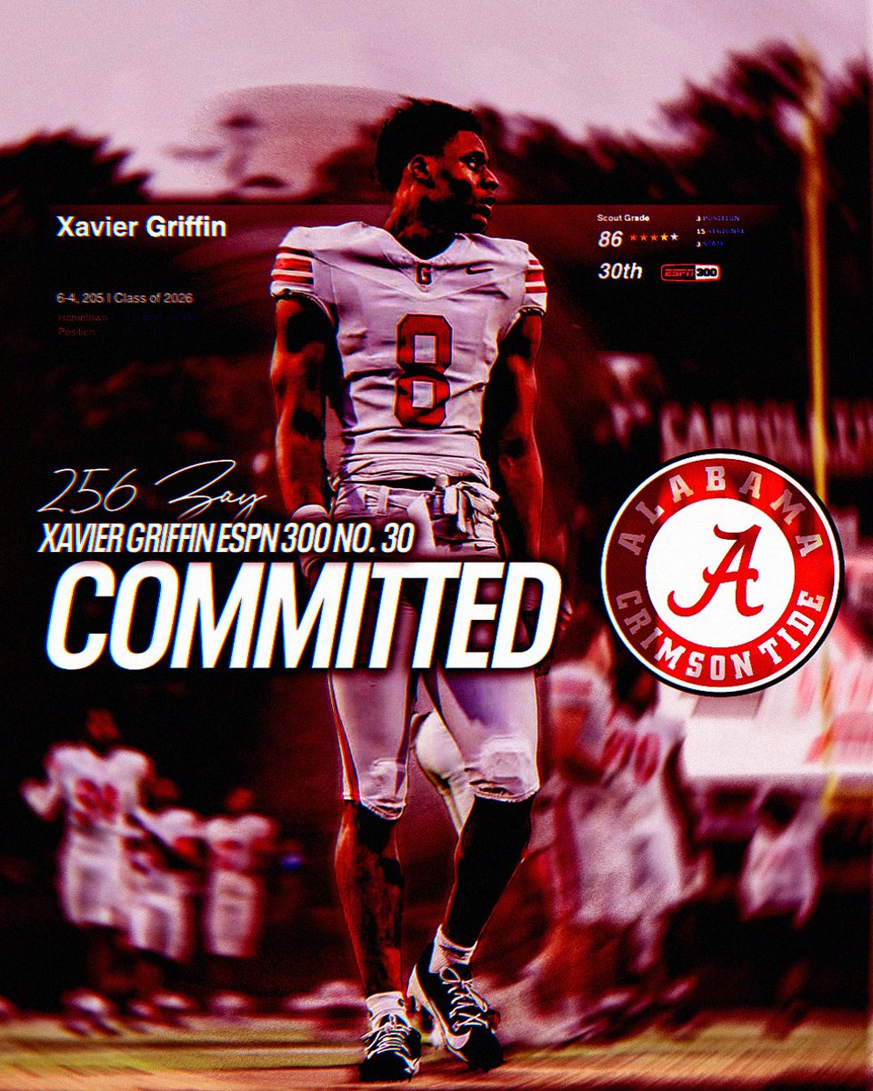 Alabama Lands Five-Star Linebacker Xavier Griffin, Boosting 2026 Class ...
