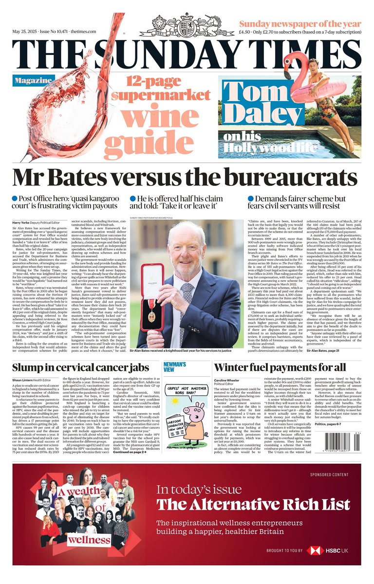 Alan Bates Offered 49% of Claim, Criticizes Post Office Compensation ...