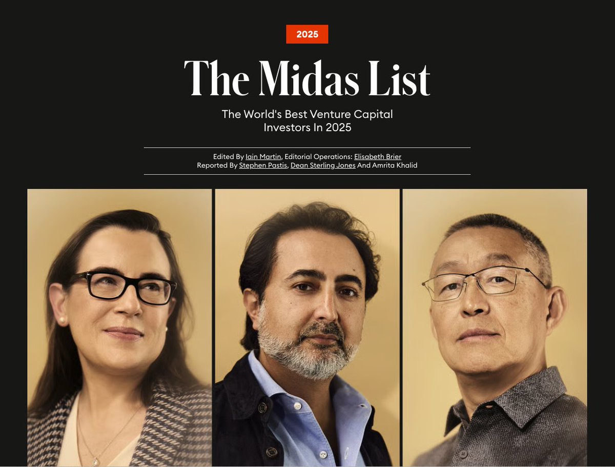 Alfred Lin Tops Forbes 2025 Midas List; Hemant Taneja, Aydin Senkut, Lucas Swisher, Ross Fubini ...