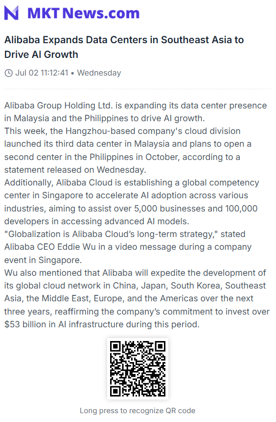 Alibaba Commits $53 Billion to Expand Southeast Asia Data Centers ...