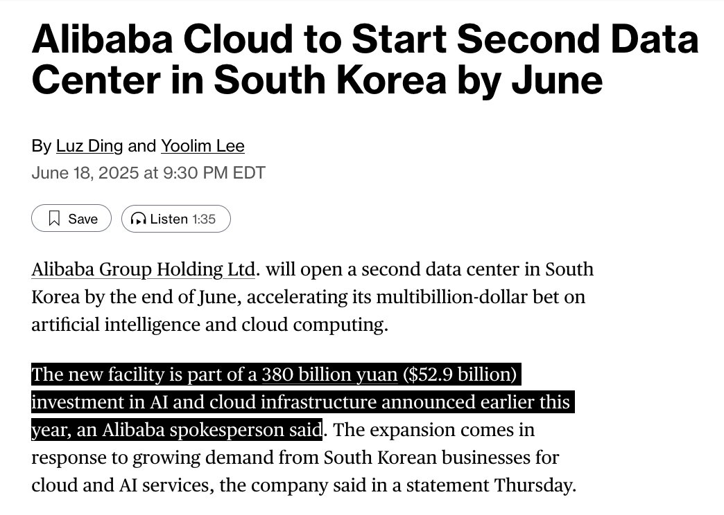 Alibaba to Open Second South Korea Data Center by June in $52.9B AI ...