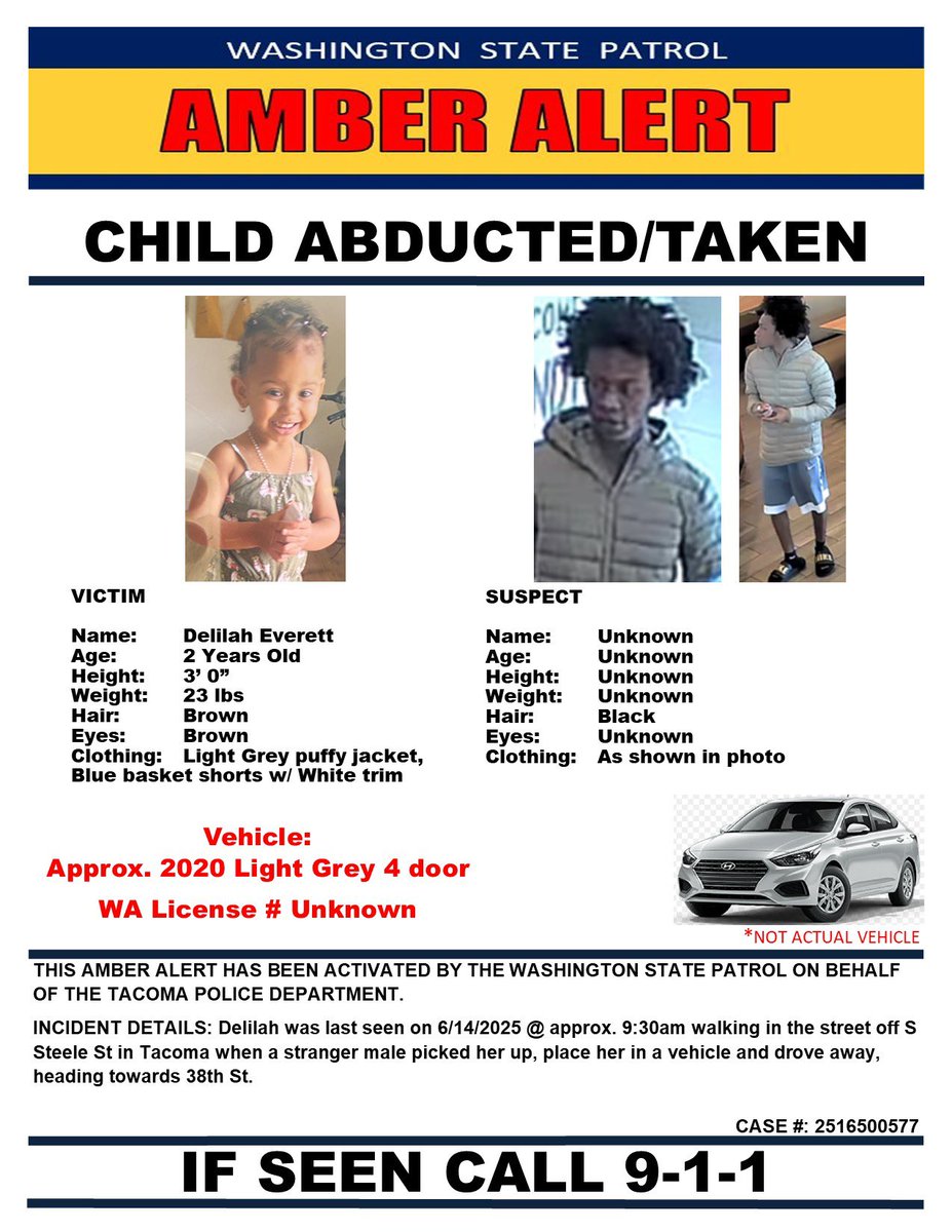 Amber Alerts Issued for Missing Children Antonio Jackson, Tacoma Girl ...