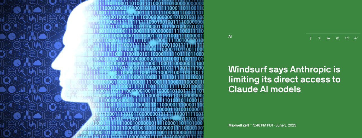 Anthropic Limits Windsurf’s Access to Claude 3.5, 3.7 Models Amid $3B ...