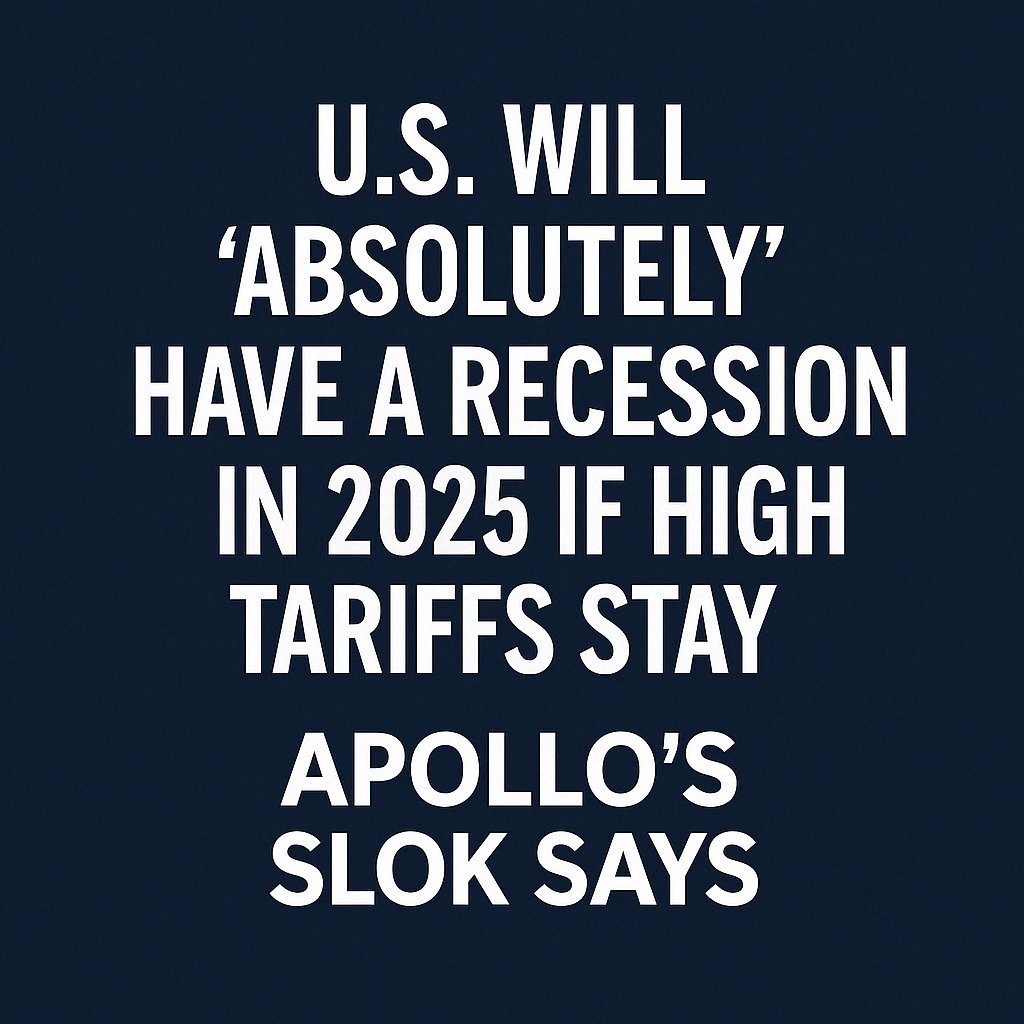 Apollo Chief Economist Torsten Slok Warns of 90% Chance of U.S ...