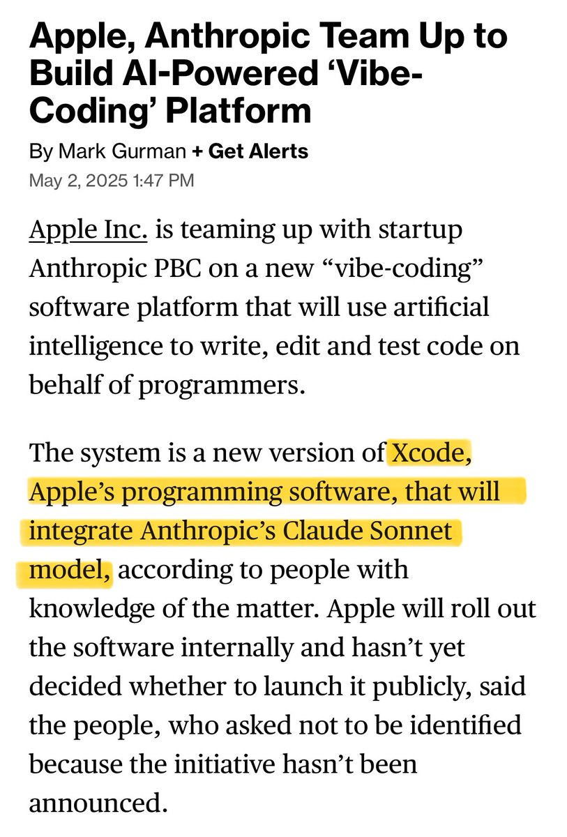 Apple Integrates Anthropic's Claude Sonnet Into Xcode for 'Vibe-Coding ... Apple Integrates Anthropic's Claude Sonnet Into Xcode for 'Vibe-Coding ...