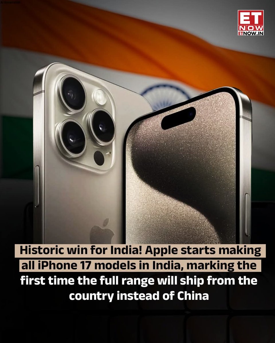 Apple Shifts All iPhone 17 Output for U.S. to India to Cut China ...