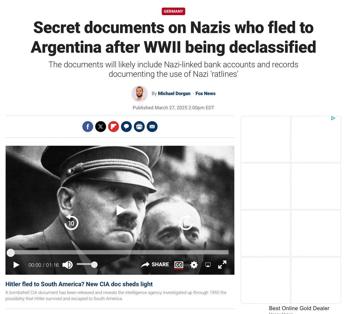 Argentina's President Javier Milei Orders Release of 12,000 Nazi ...