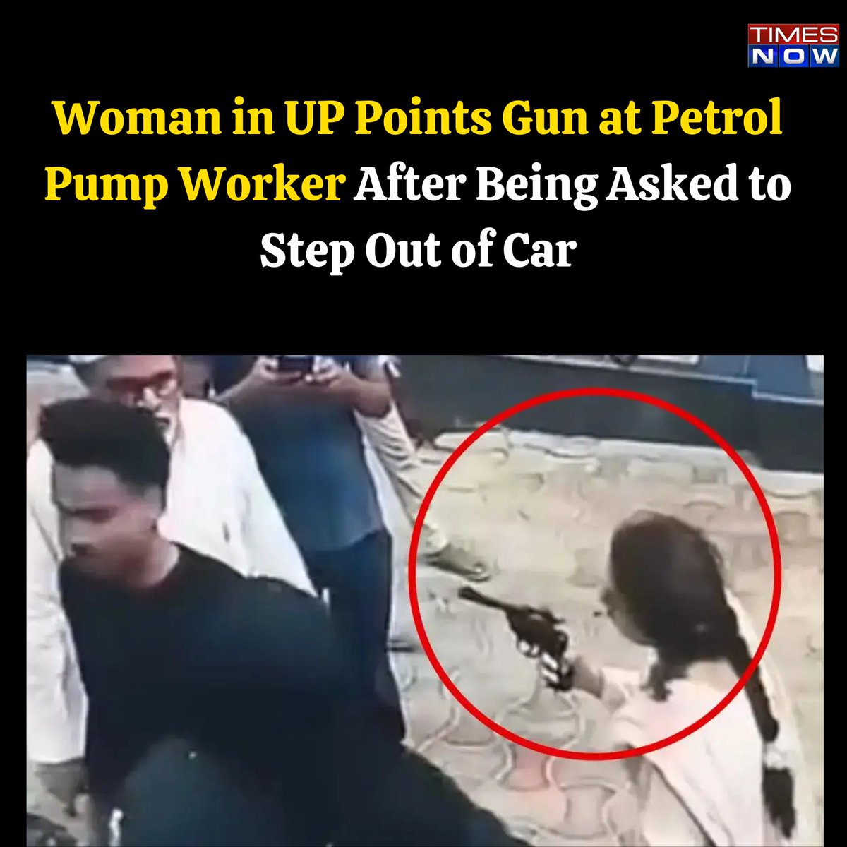 Ariba Khan Points Licensed Revolver at Petrol Pump Worker in Hardoi ...