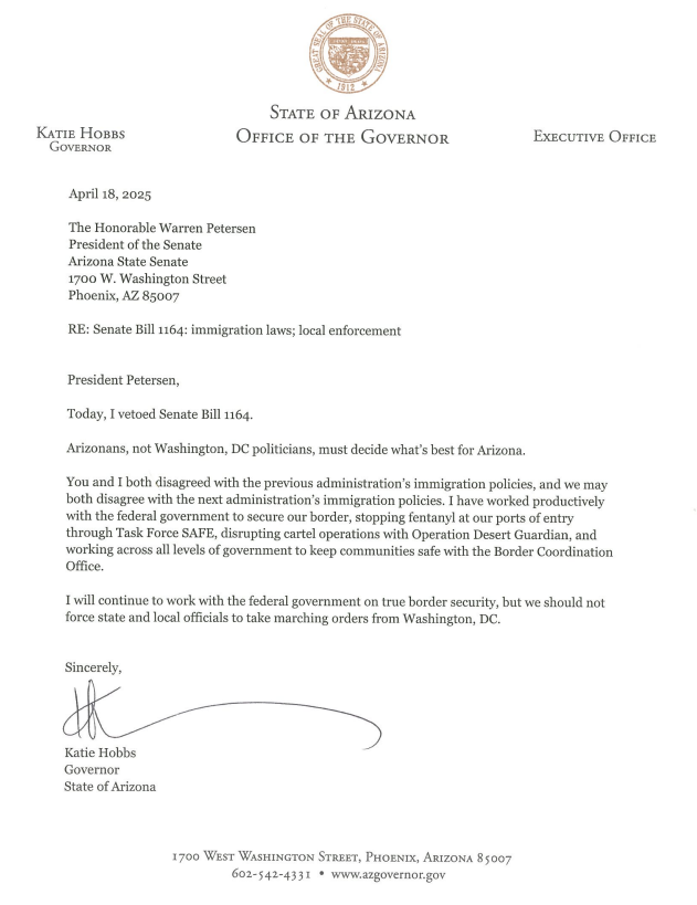 Arizona Governor Hobbs Signs SB1543 Allowing Axon to Skip 2026 Public ...