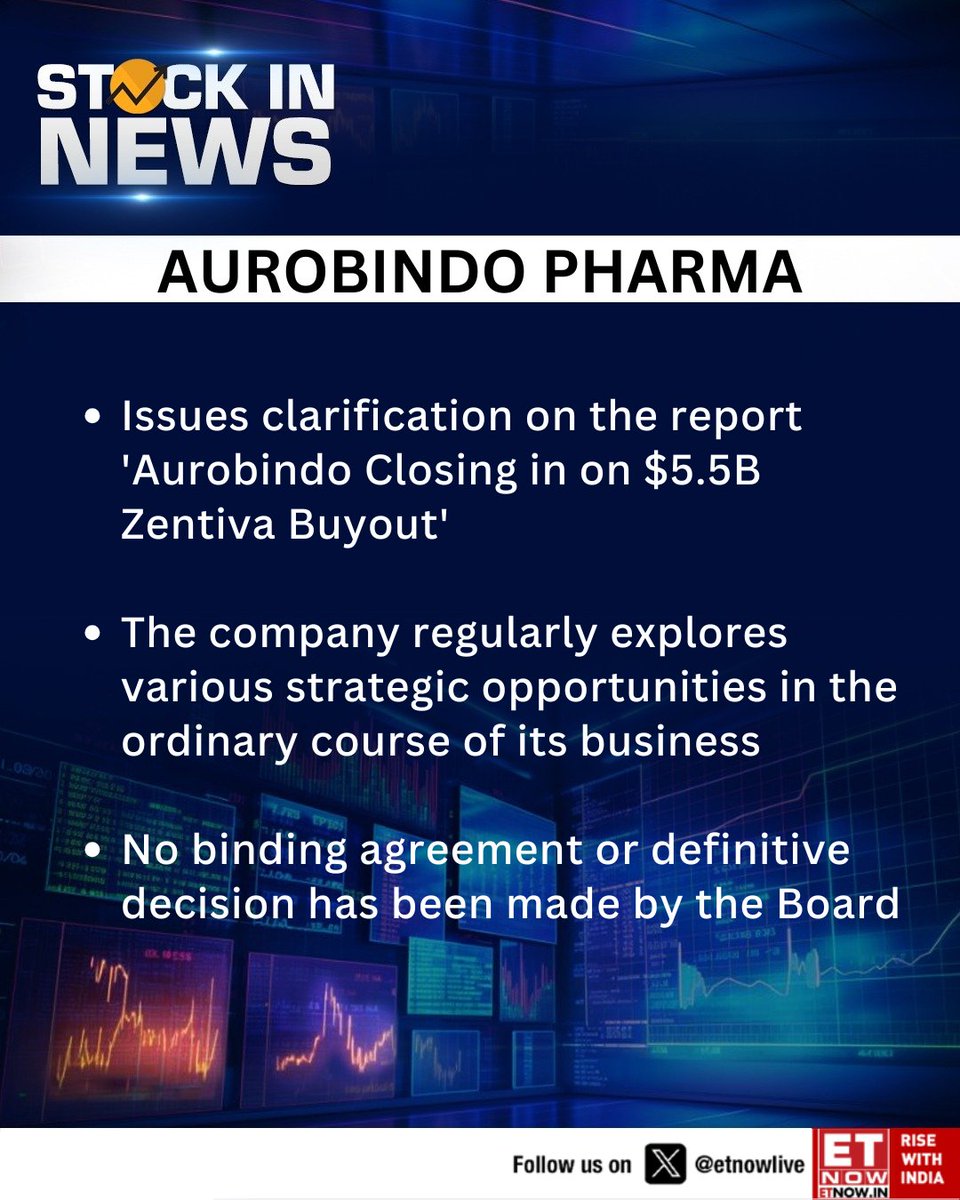 Aurobindo Pharma Confirms Zentiva Talks, Says No Binding Deal | DeepNewz India