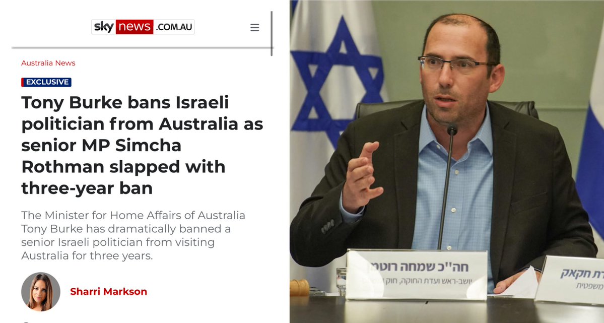 Australia Bans Israeli MP Rothman, Israel Retaliates by Revoking ...