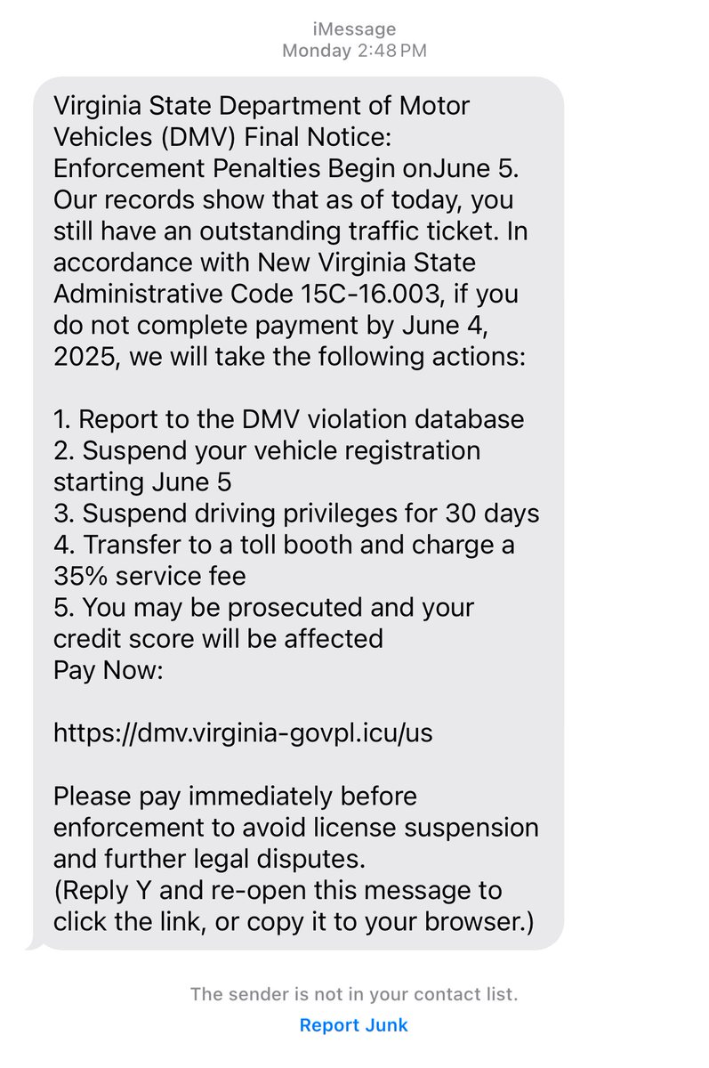 Authorities Warn of 'Final Notice' DMV Text Scam; FBI, States, and ...