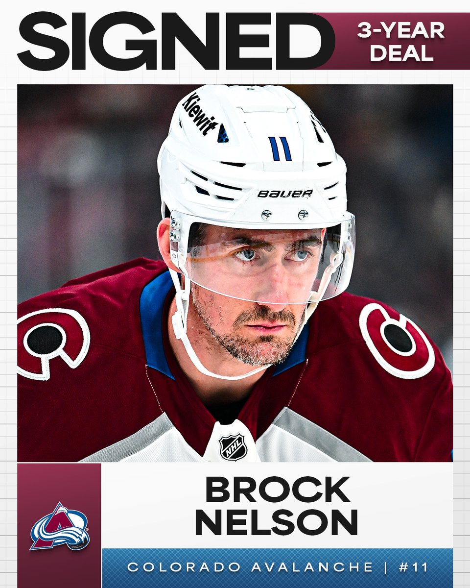 Avalanche Sign Brock Nelson Through 2027-28 After Trade From Islanders for Calum Ritchie ...