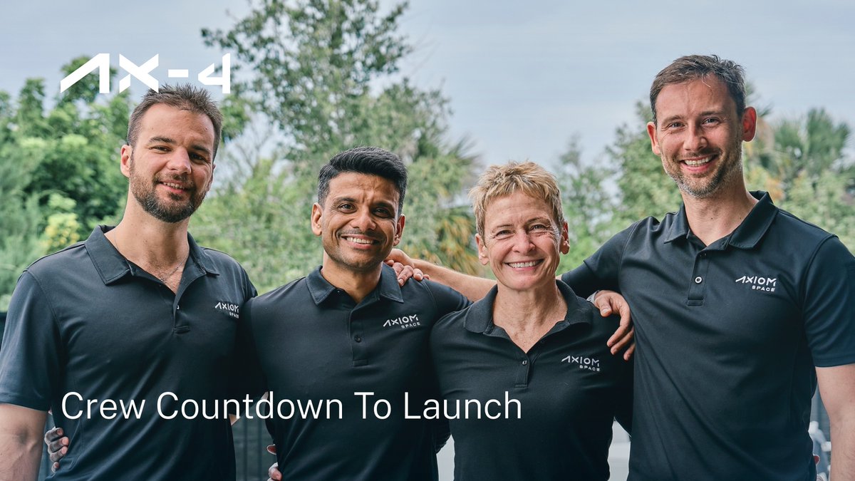 Axiom-4 With Shubhanshu Shukla, Peggy Whitson, and Crew to ISS Launches ...