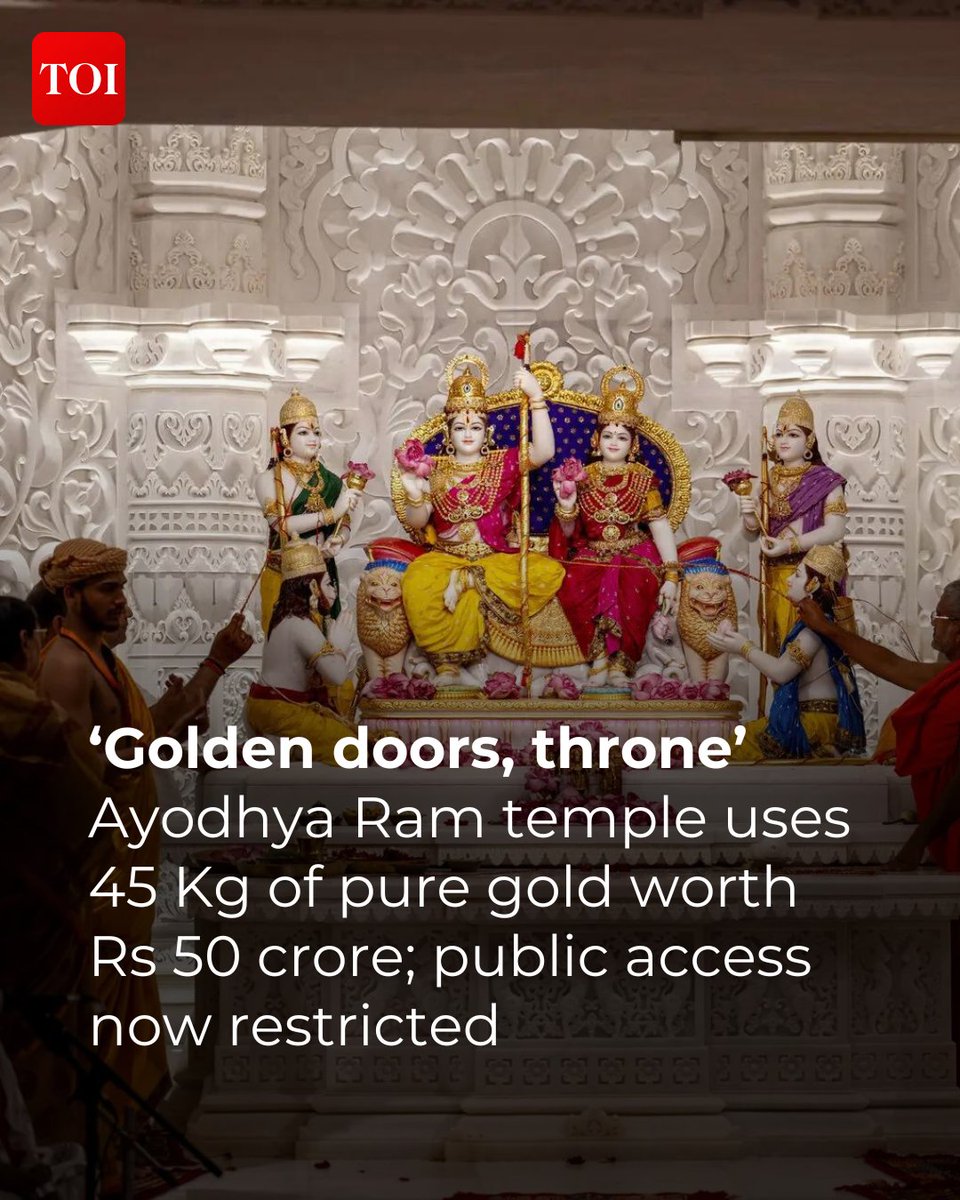 Ayodhya Ram Temple Nears Completion With 45 Kg Gold Worth Rs 50 Crore, Stone Work, Pass ...