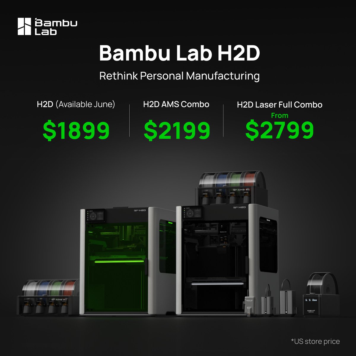 Bambu Lab Unveils H2D Multifunctional Hub With 40W Laser, Dual Nozzles ...