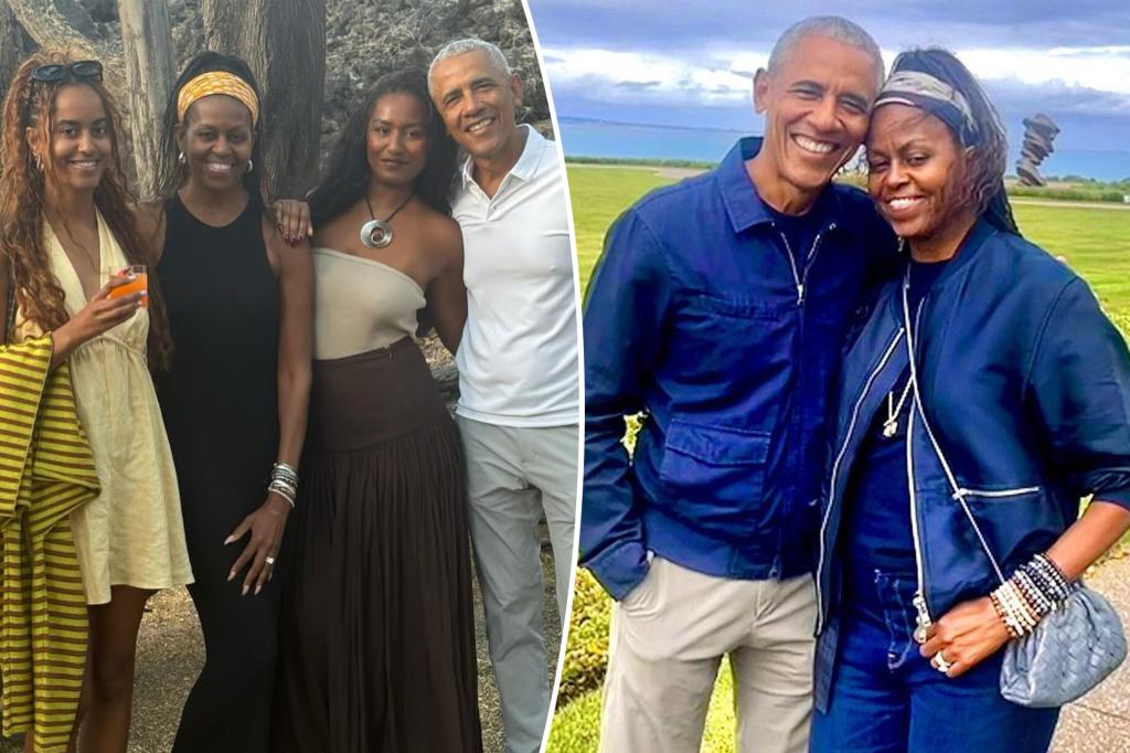 Barack and Michelle Obama Share Rare Family Photo for Sasha’s 24th ...