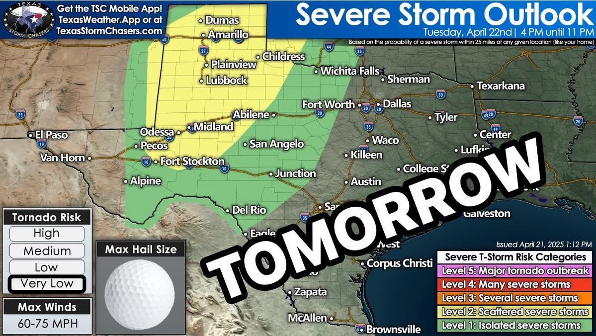 Baseball-Sized Hail, 70+ mph Winds, and Tornadoes Threaten Texas ...