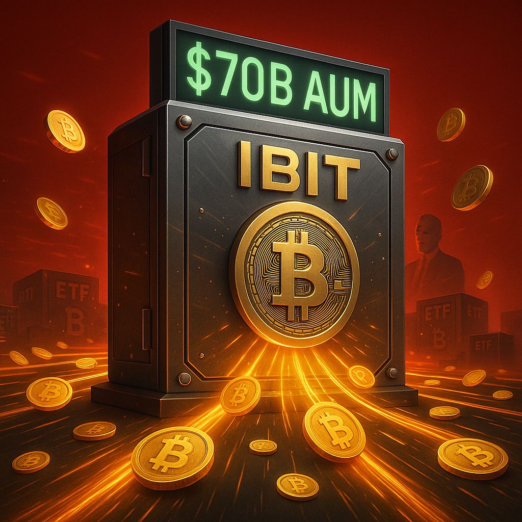 BlackRock's Spot Bitcoin ETF IBIT Hits $70 Billion AUM in 341 Days, 5x Faster Than GLD ...