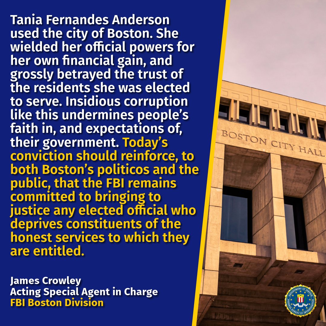 Boston City Councilor Tania Fernandes Anderson Pleads Guilty to Federal ...