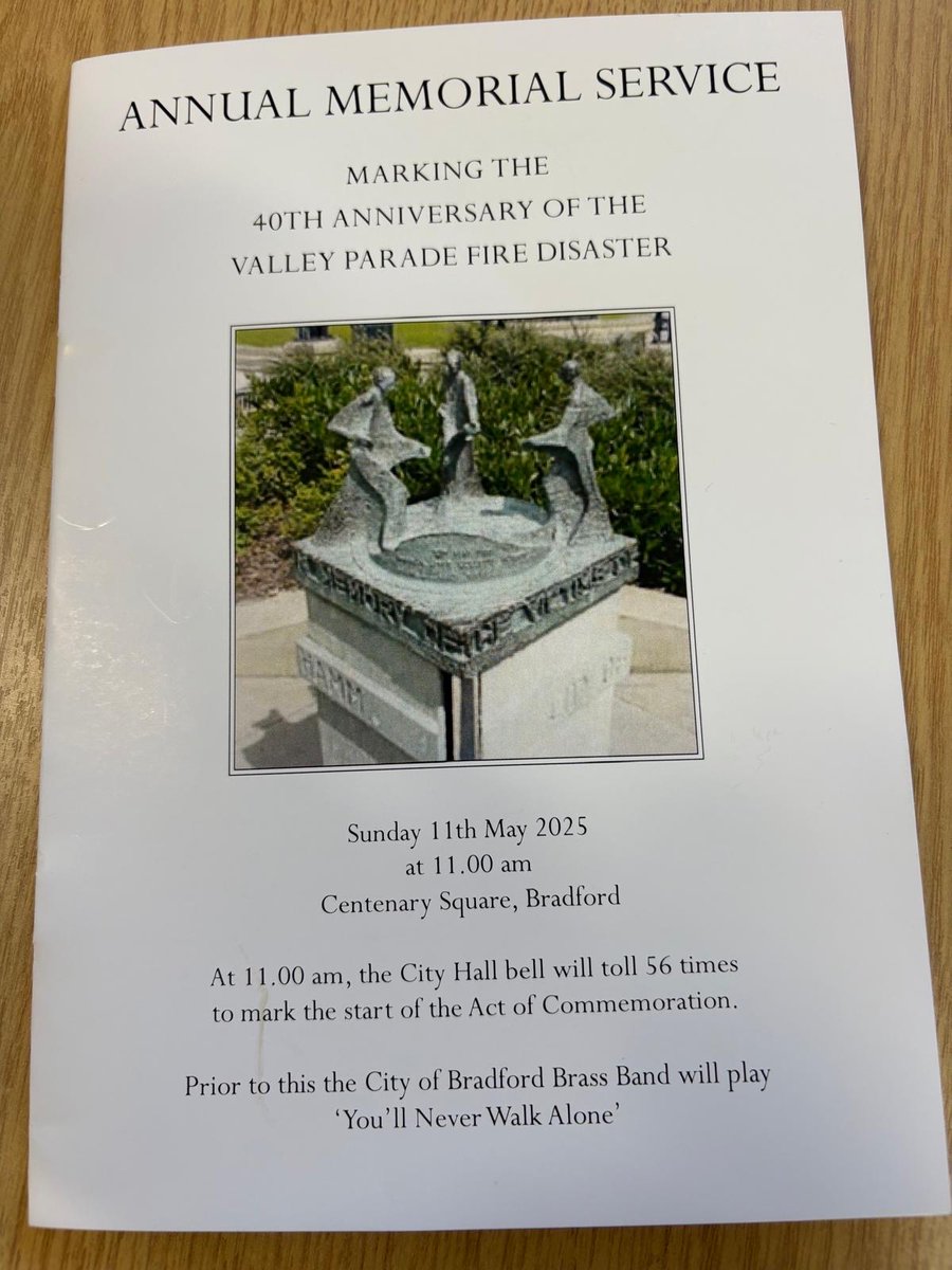 Bradford Marks 40 Years Since Valley Parade Fire, Honoring 56 Victims ...