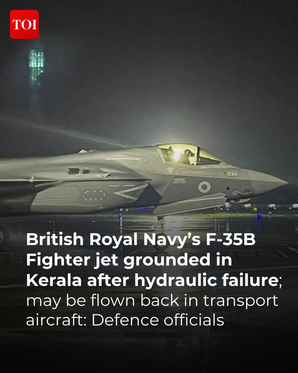 British Royal Navy F-35B Fighter Jet from HMS Prince of Wales Makes Emergency Landing in Kerala ...