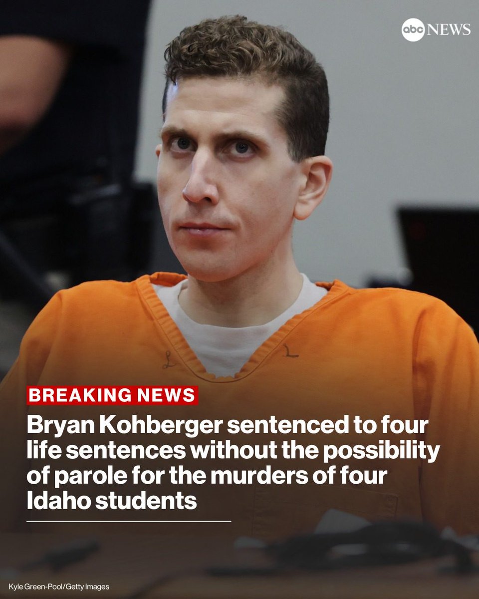 Bryan Kohberger Sentenced to Four Consecutive Life Terms Without Parole After Guilty Plea in ...