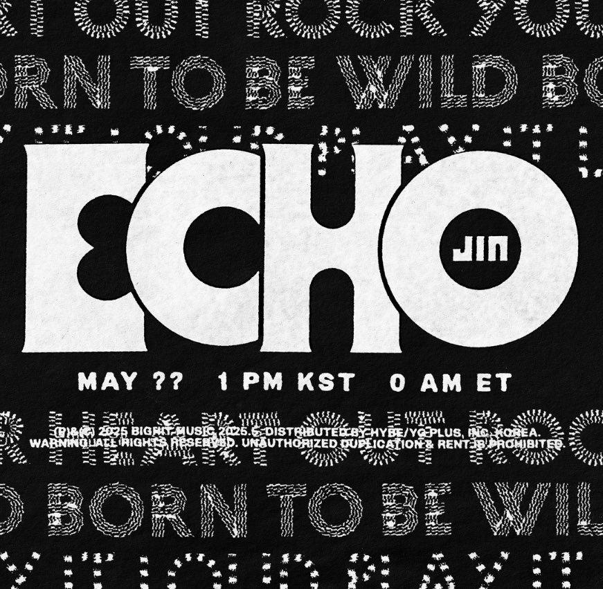 BTS's Jin Announces Second Solo Album 'Echo' Featuring 7 New Tracks, Releasing May 16, 2025 ...