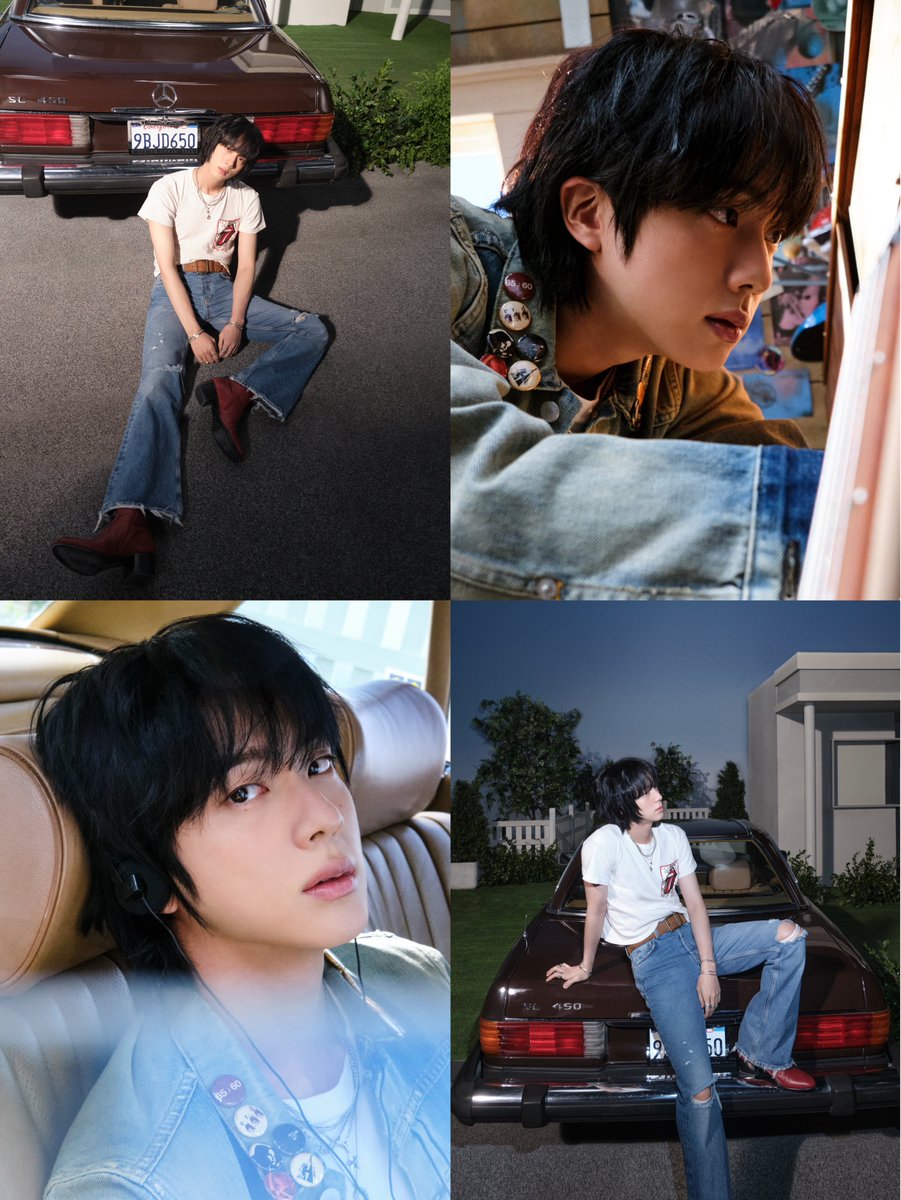 BTS's Jin Unveils Mullet Hairstyle and Rockstar Persona in Concept Photos for Solo Album 'Echo ...