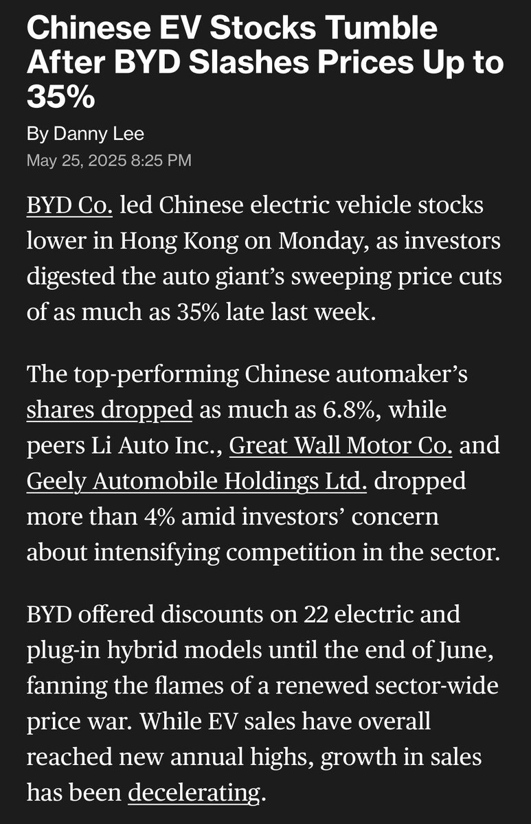 BYD Cuts Prices Up to 35% on 22 EV Models, Shares Drop 8.25% Amid Price ...