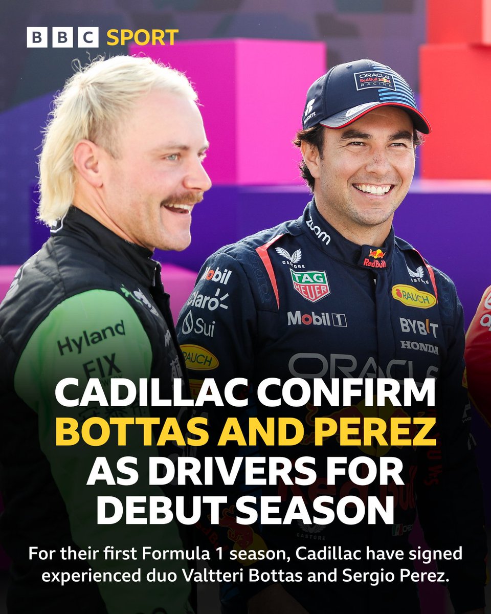 Cadillac Officially Signs Sergio Pérez and Valtteri Bottas for 2026 F1 Debut with Two-Year Pérez ...
