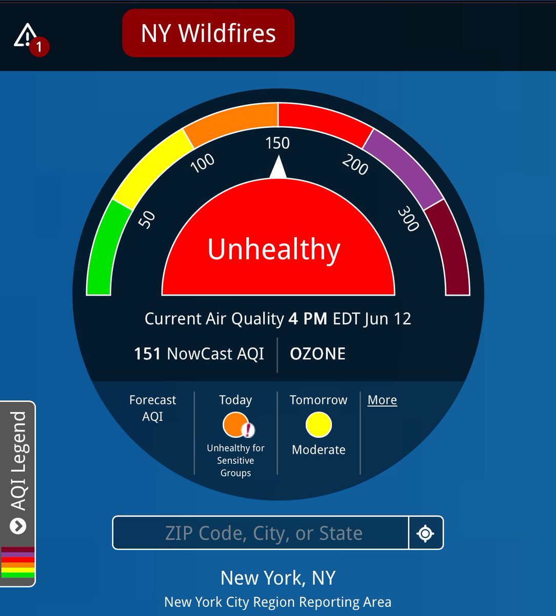 Canadian Wildfire Smoke Triggers Air Quality Alerts and Health Advisory ...