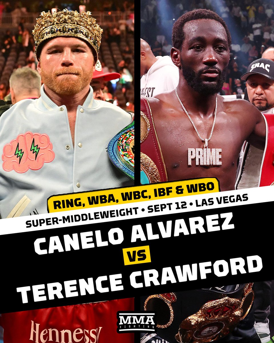 Canelo vs. Crawford Set for Sept. 12 at Allegiant Stadium, First TKO ...
