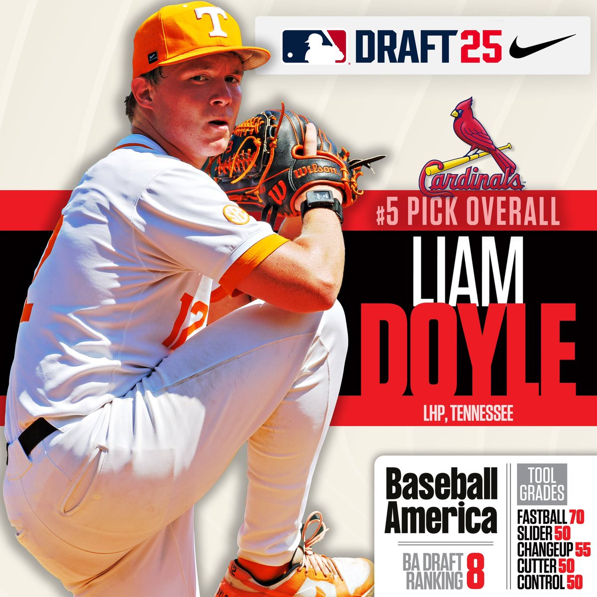 Cardinals Nab LHP Liam Doyle No. 5 as 2025 MLB Draft Opens | DeepNewz MLB