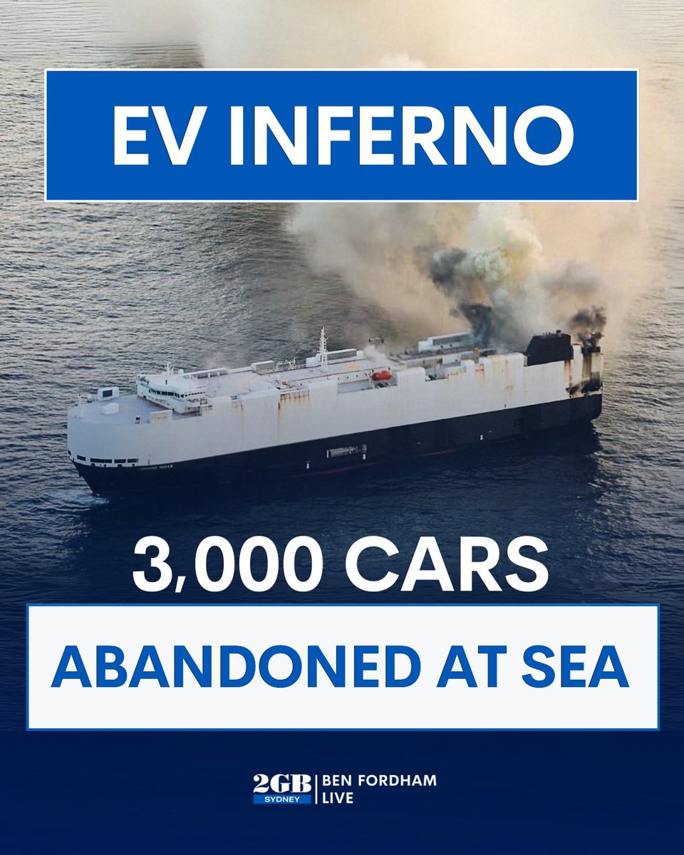 Cargo Ship Carrying 3,000 Vehicles Including 800 EVs Catches Fire Off ...