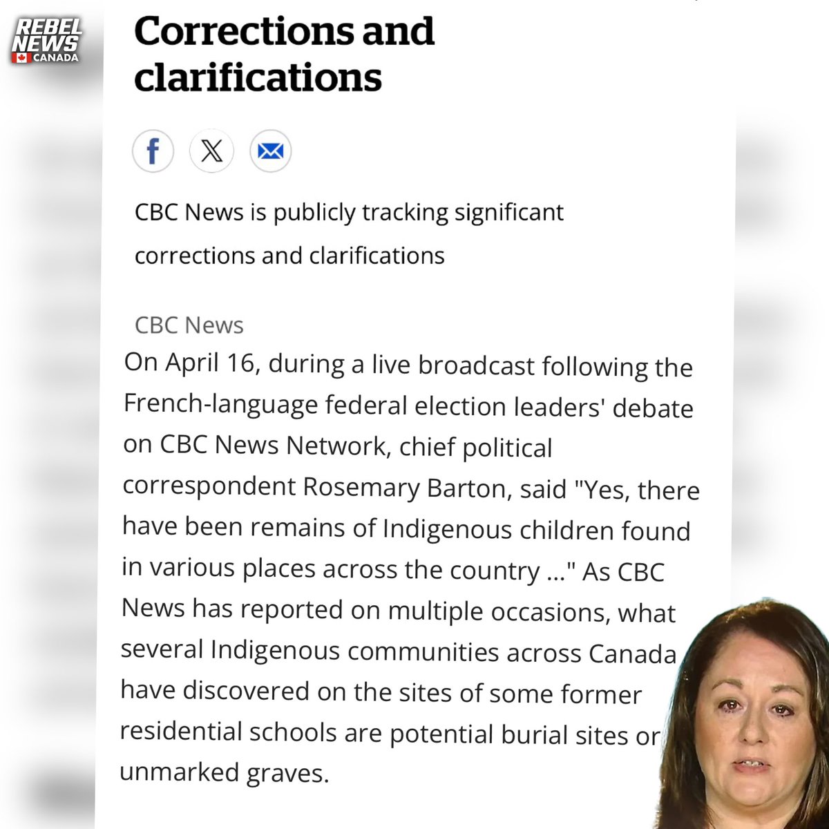 CBC Corrects Rosemary Barton’s False Claims Against Rebel News and Drea ...