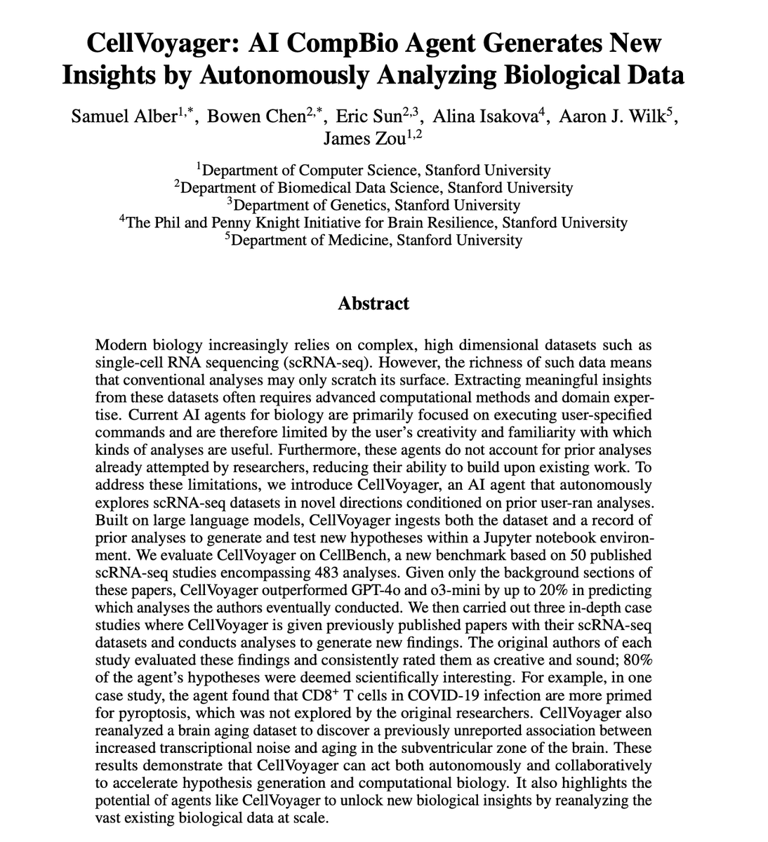 CellVoyager AI Agent Uses Vision Language Model to Autonomously Analyze Single-Cell RNA ...