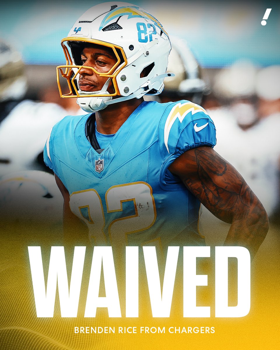 Chargers Waive Rookie Brenden Rice, Eye Practice-Squad Return ...
