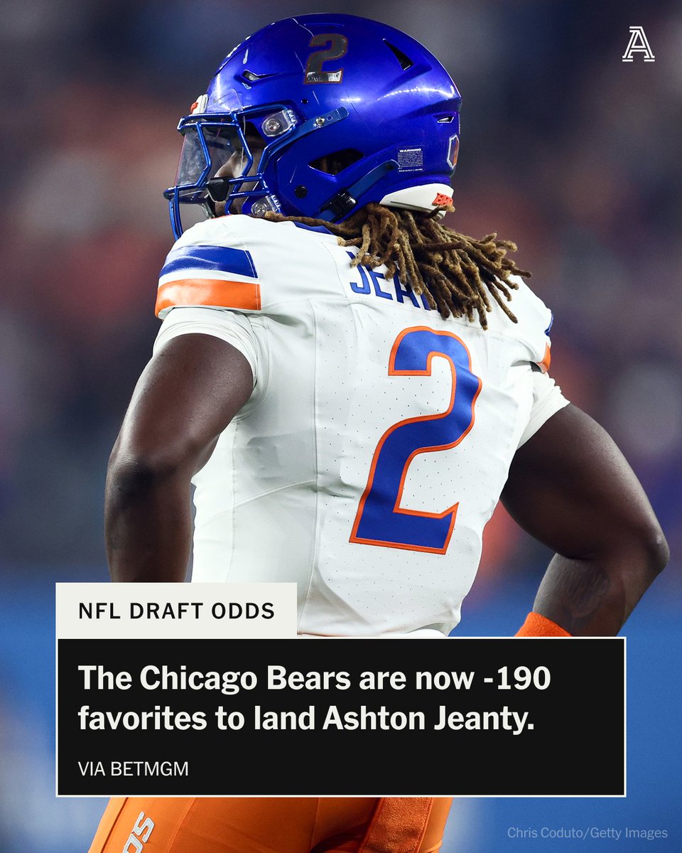 Chicago Bears Favored to Draft Boise State RB Ashton Jeanty at No. 5 in 2025 NFL Draft ...